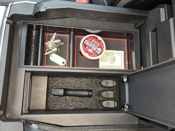 RedRock Center Console Storage Lock Vault (15-20 F-150 w/ Flow-Through ...