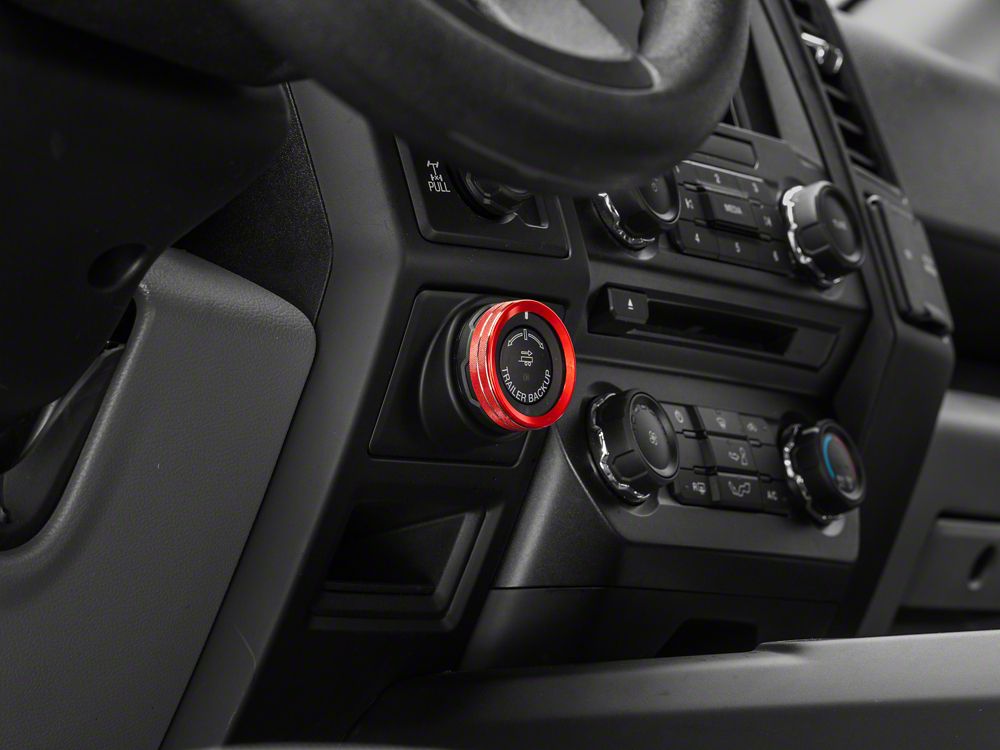 RedRock Trailer Button Knob Cover; Red (15-20 F-150) – RedRock 4x4